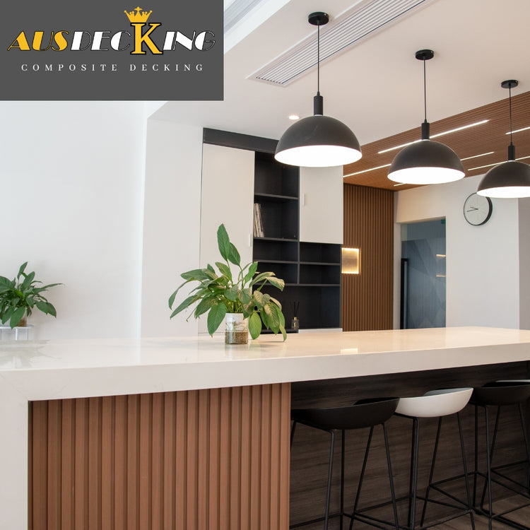 Aurora Cladding 3.4m length - Teak- composite cladding – Ausgrass